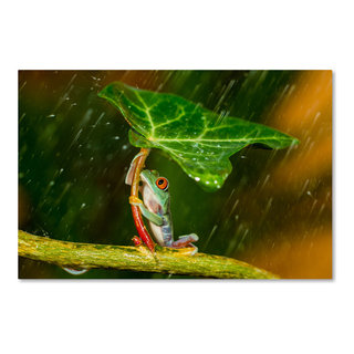Kutub Uddin 'Ohh Noo It's Raining' Canvas Art, 24"x 16" - Contemporary ...