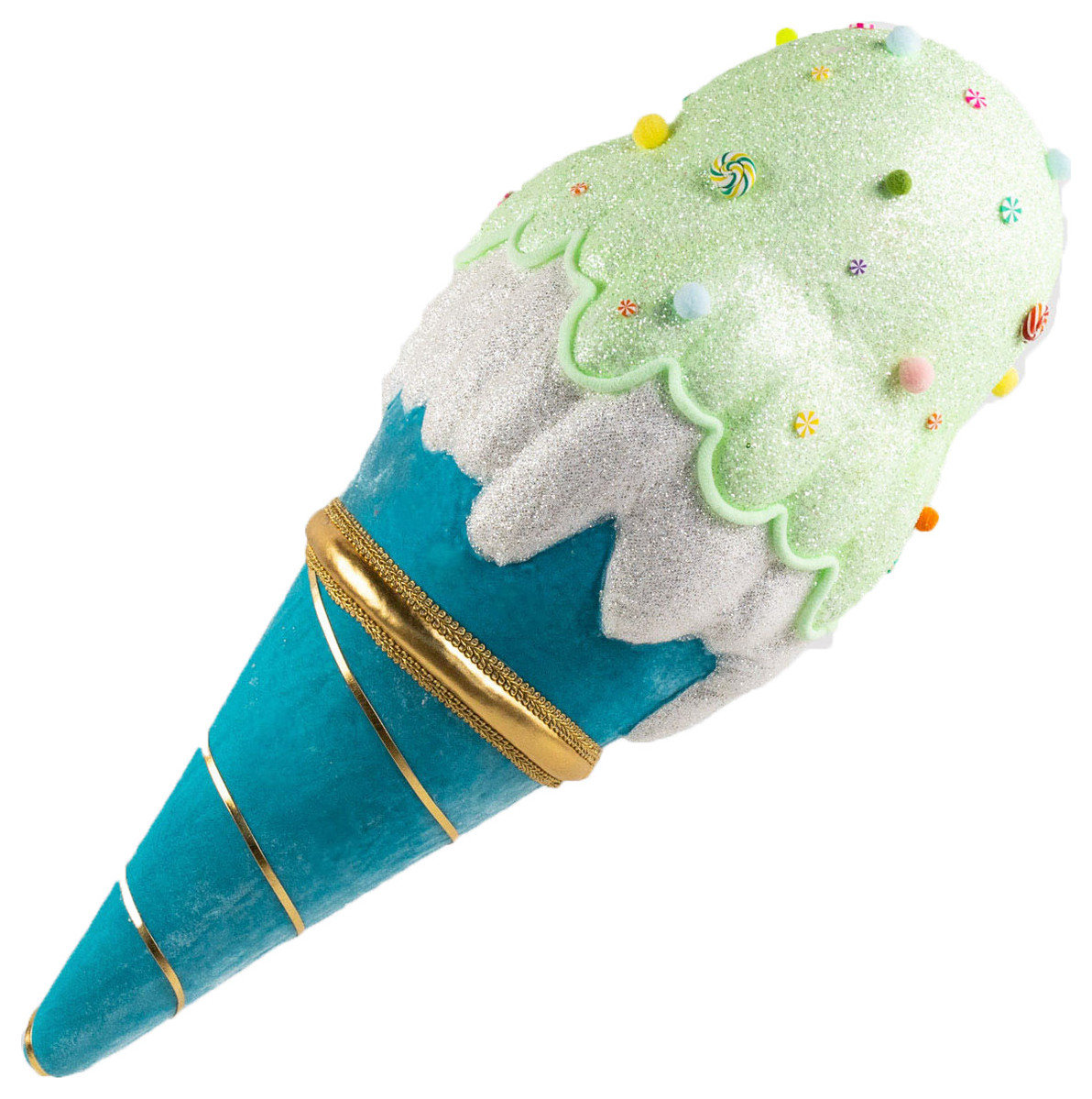 December Diamonds Snow Cream Towne 23" Teal Ice Cream With Styrofoam ...