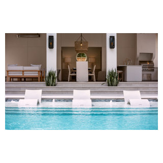 Southside Place Pool house garden - Transitional - Pool - Houston - by ...