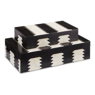 Arrow Box, 2-Piece Set - Contemporary - Decorative Boxes - by Currey ...