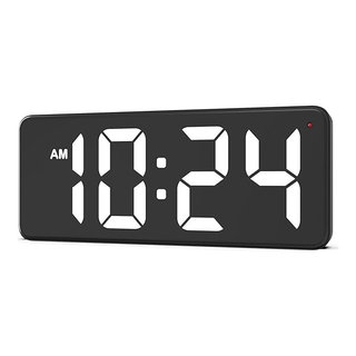 LED Digital Wall Clock with Large Display, Anti-Reflective Surface ...
