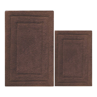 2-Piece Bath Rug Set, Cotton, Nutmeg Brown - Contemporary - Bath Mats ...