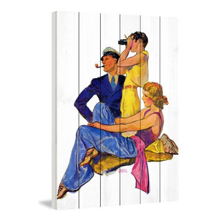 "The Good Life" Painting Print on White Wood, 24x36 - Contemporary ...