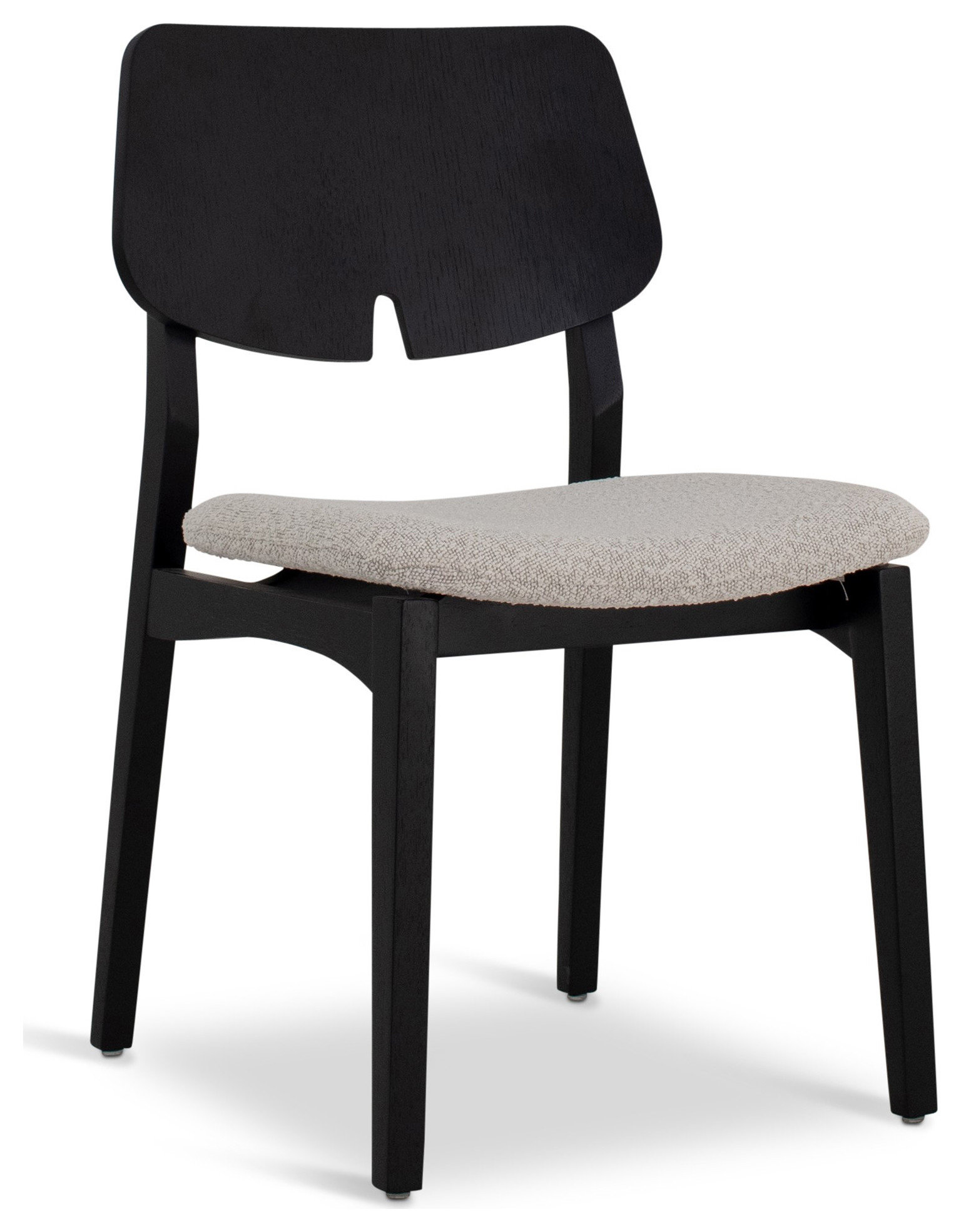 Modern Brazilian, Beth, Side Chair, Boucle Crafted Glaze Seat, Ebano ...