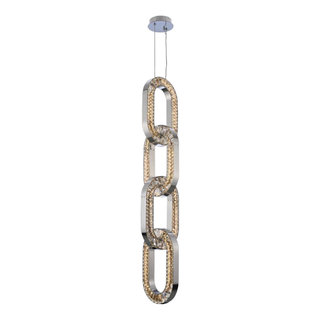 Contemporary Catena Chain Link Light, Large - Contemporary - Pendant ...