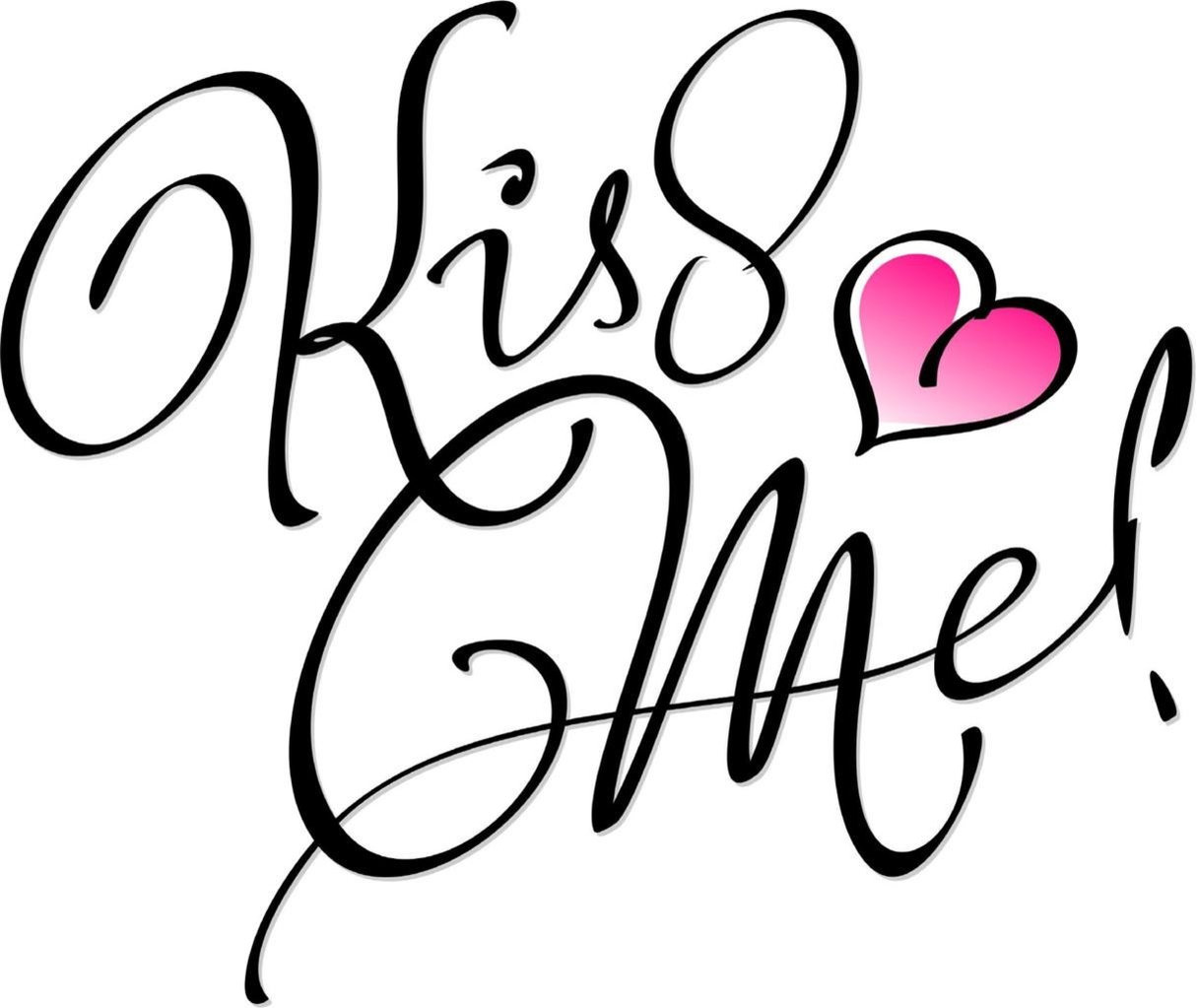 Kiss Me Picture Art Decal, 15x20", 15X20 - Contemporary - Wall Decals ...