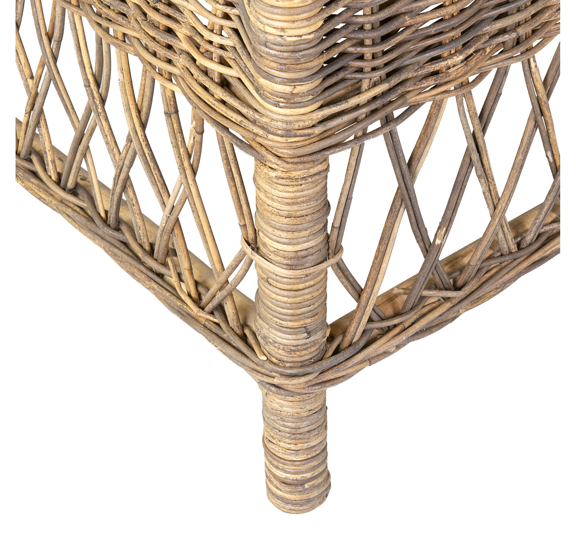 East at Main Serena Grey Rattan Dining Chair with Cushion - Tropical ...