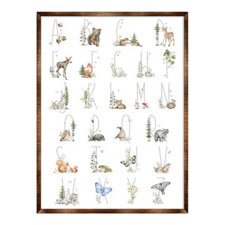 Nature Alphabet Wall decor Wooden Kids Room Decor Classroom Decor ...