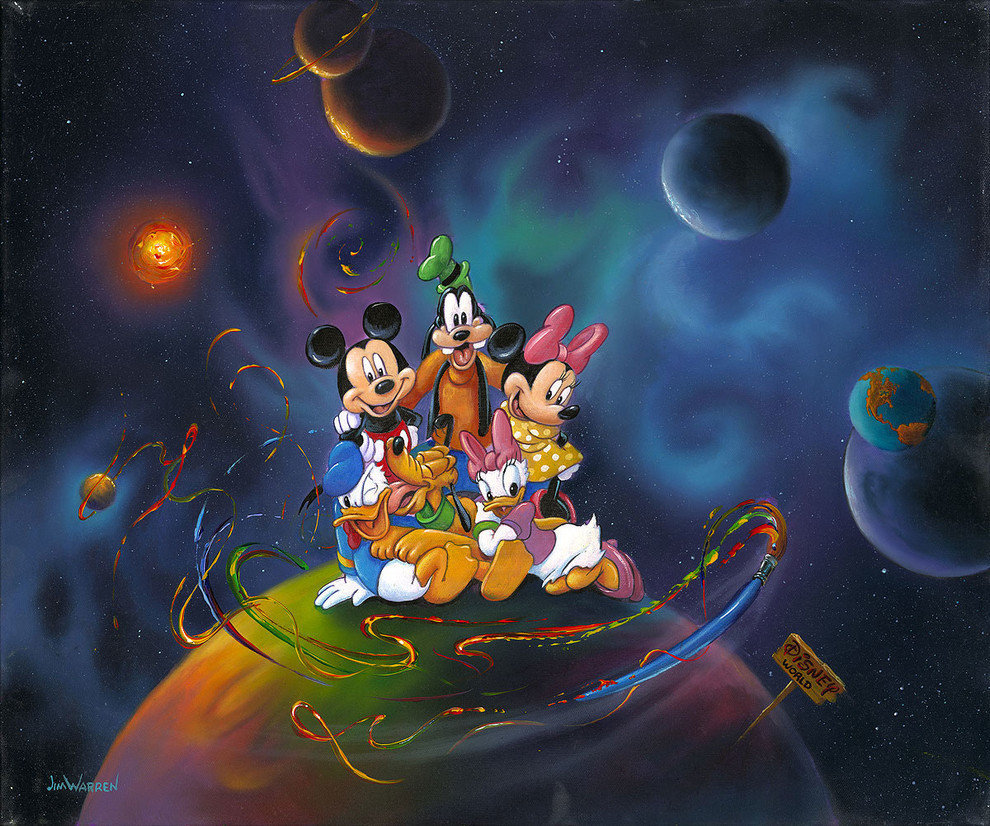 Disney Fine Art Disney World by Jim Warren, Gallery Wrapped Giclee ...