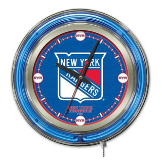 New York Rangers Neon Clock - Contemporary - Wall Clocks - by Holland ...