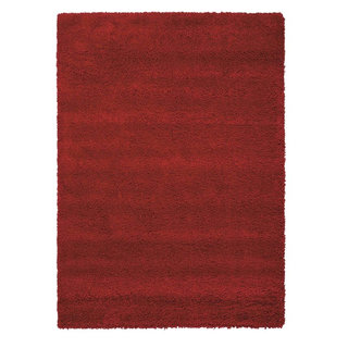 Nourison Amore Red Shag Area Rug, 3'11"x5'11", 3'11"x5'11 ...