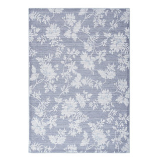 Waverly Washable Collection Grey Area Rug, 4'x6' - Contemporary - Area ...
