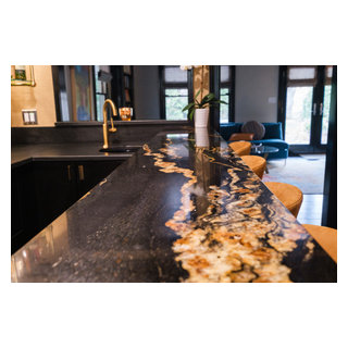 Black Taurus Waterfall Counter - Contemporary - Home Bar - New York ...