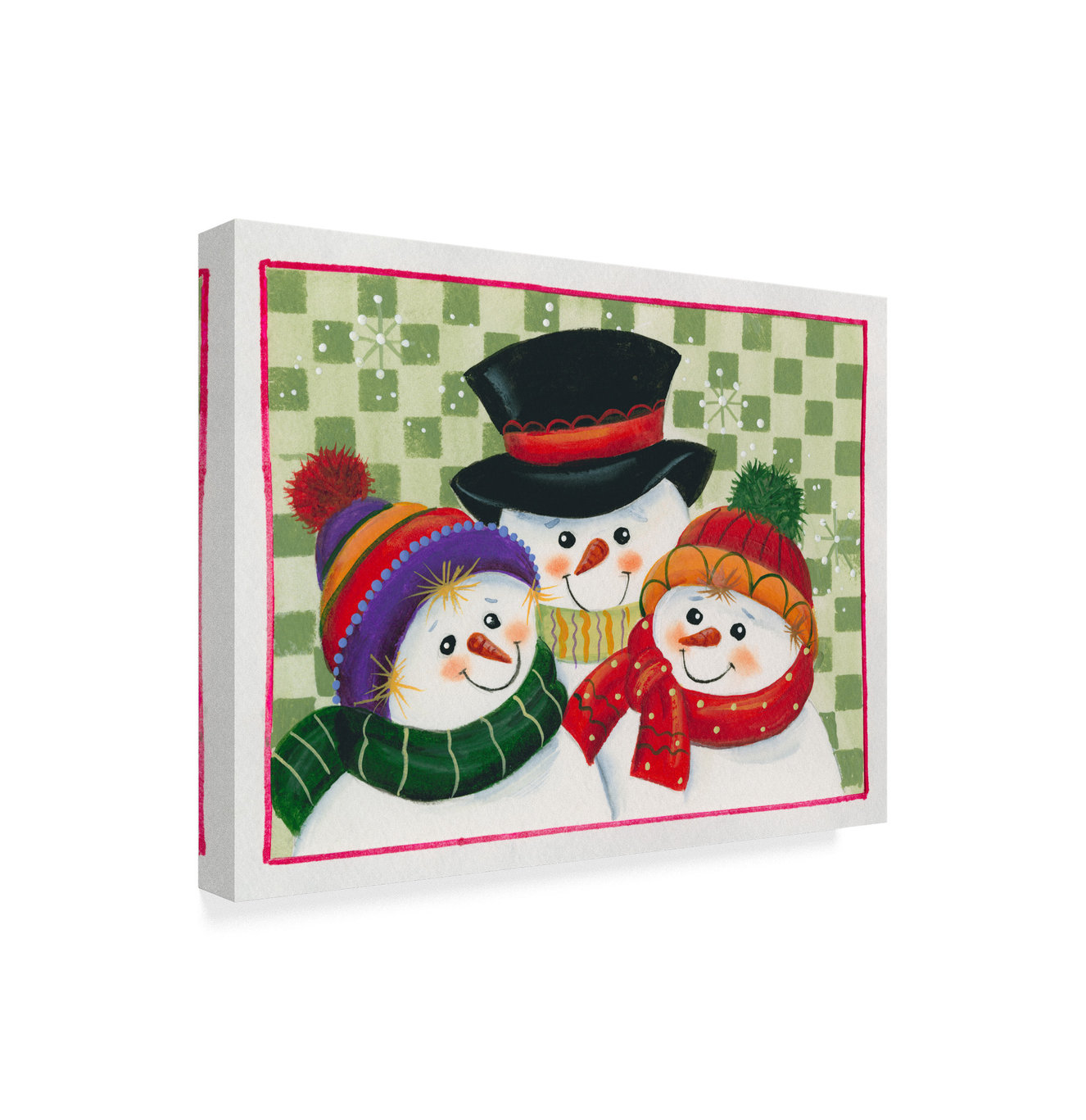 Beverly Johnston 'Snow Family 2' Canvas Art, 19"x14", 19"x14 ...