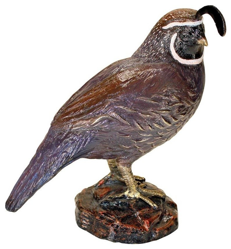 Color Washed Male California Quail - Contemporary - Decorative Objects ...