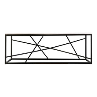 Mitcham Faux Marble Cocktail Table - Transitional - Coffee Tables - by SEI | Houzz