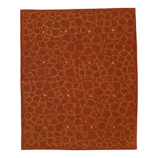 Red Contemporary Modern Modern Flat Weave Area Rug, 6'x8 ...