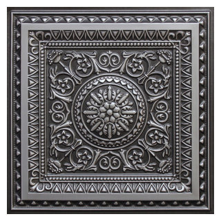Antique Silver 3D Ceiling Panels, 2'x2' - Victorian - Ceiling Tile - by ...