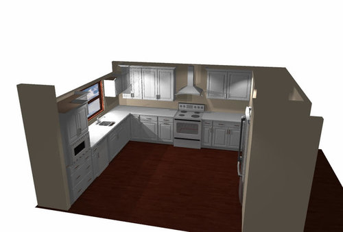 Help! Kitchen - What to do with upper cabinets and sloped ceilings?