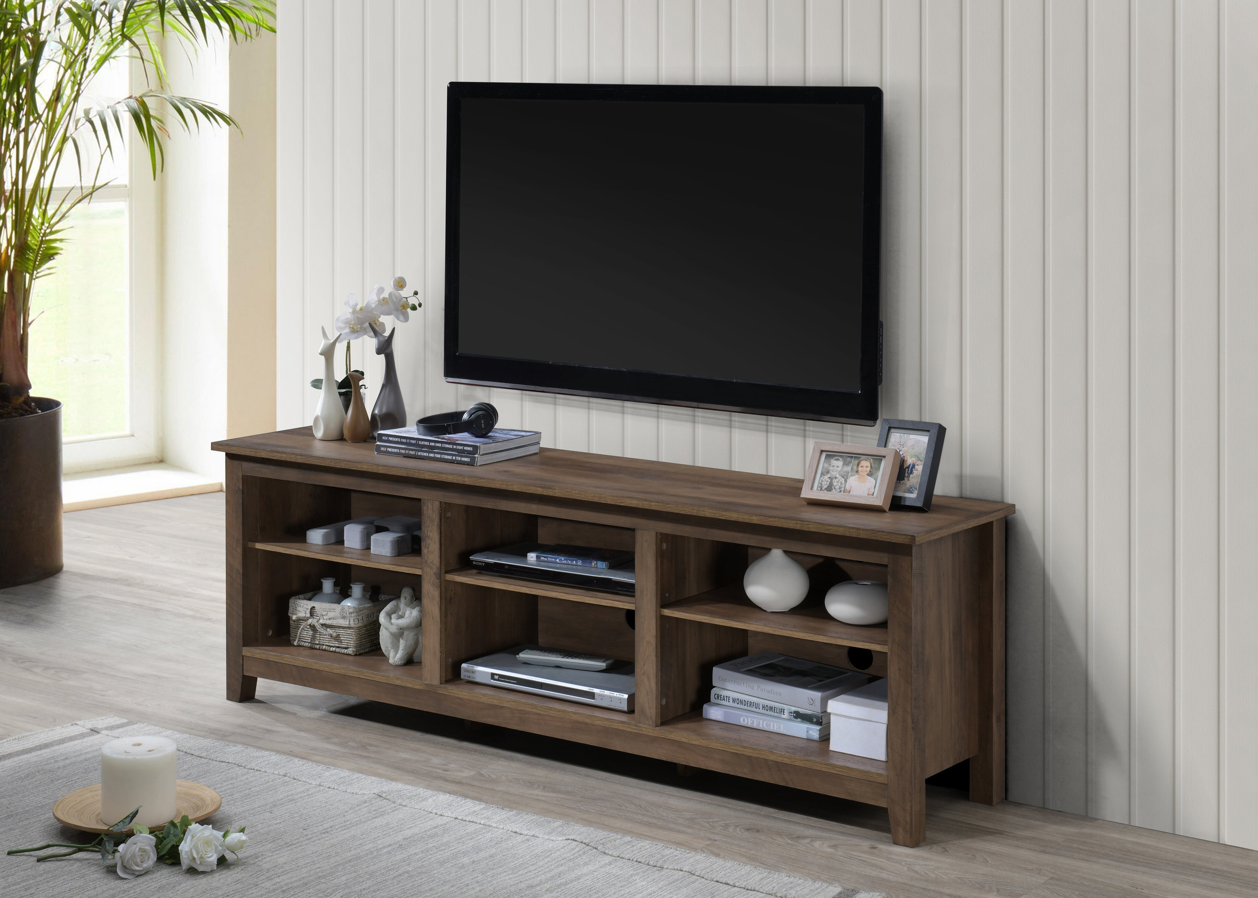 Taft 70" TV Entertainment Console, Espresso Brown - Transitional ...