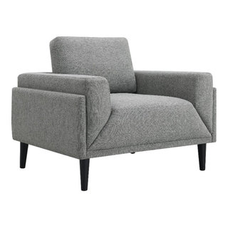 Coaster Rilynn Upholstered Fabric Chair with Track Arms in Gray ...