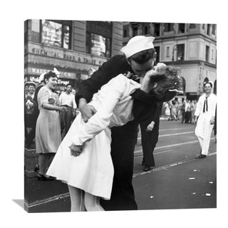 "Kissing the War Goodbye in Times Square, 1945, II" Artwork, 18" x 18 ...