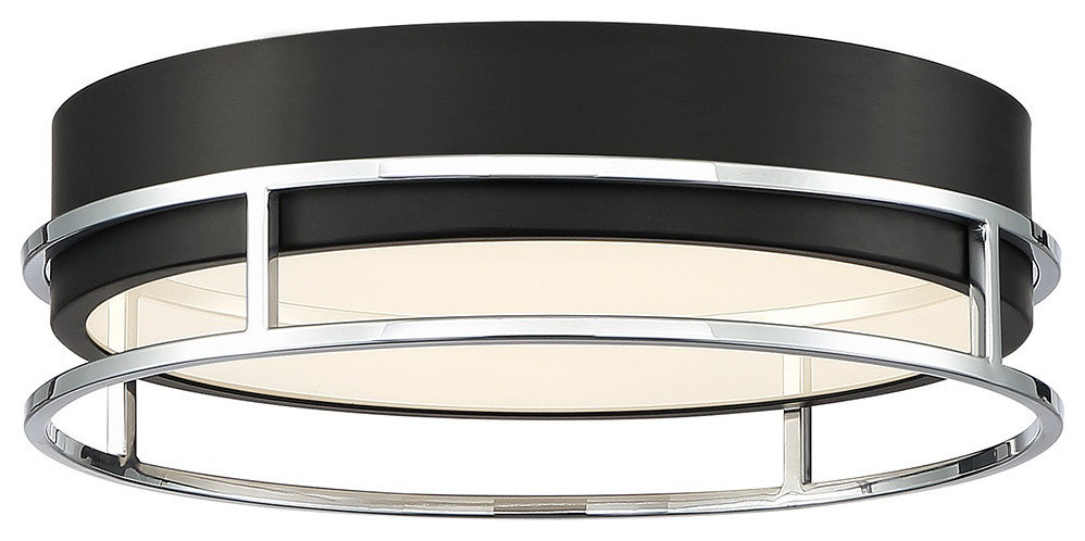 Grafice LED Ceiling Mount, Chrome+Black - Modern - Flush-mount Ceiling ...