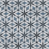 Cassis Hex Flower Black Porcelain Floor and Wall Tile - Contemporary ...