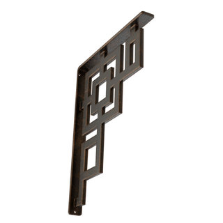 Eris Wrought Iron Bracket, 1 1/2"Wx12"Dx15"H - Craftsman - Brackets ...