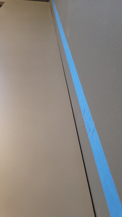 Filling gap between built-in table and wall