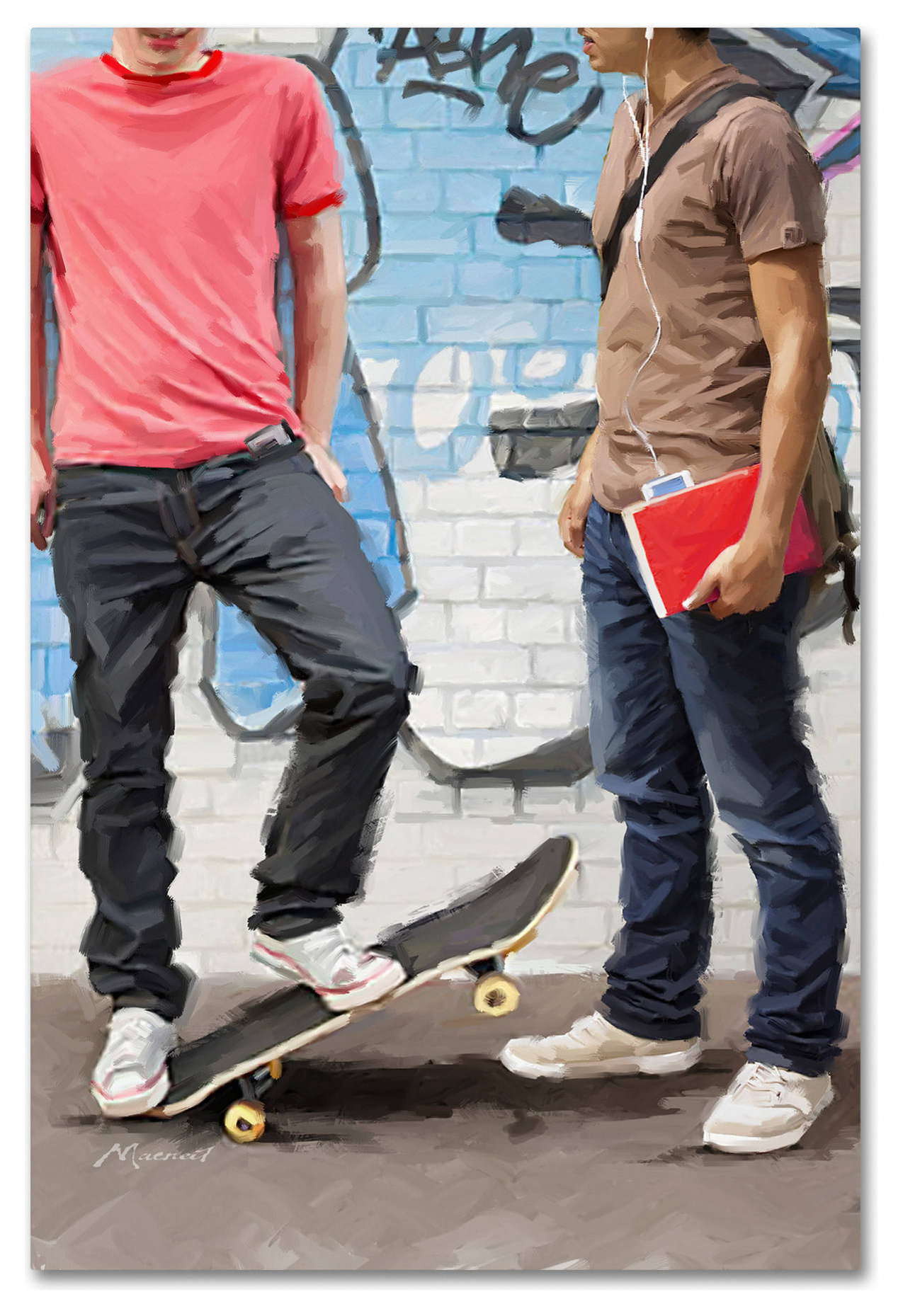 The Macneil Studio 'Hanging Out' Canvas Art, 19"x12" - Contemporary ...