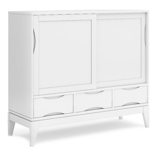 Harper SOLID HARDWOOD 48" WD Mid Century Modern Medium Storage Cabinet ...