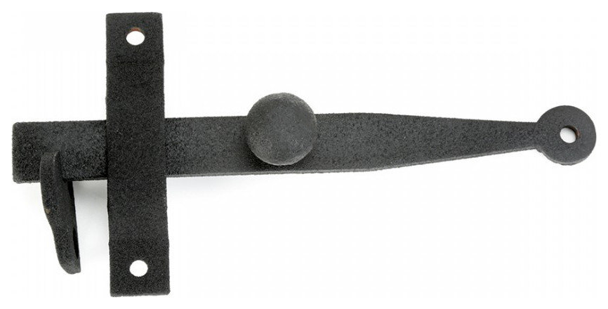 Black Cast Iron Gate Door Latch Bar Catch 6" L Colonial Design with ...