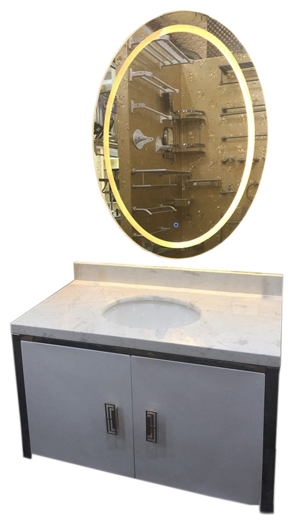 Infinity Vanity Set with LED Mirror - Transitional - Bathroom Vanities ...