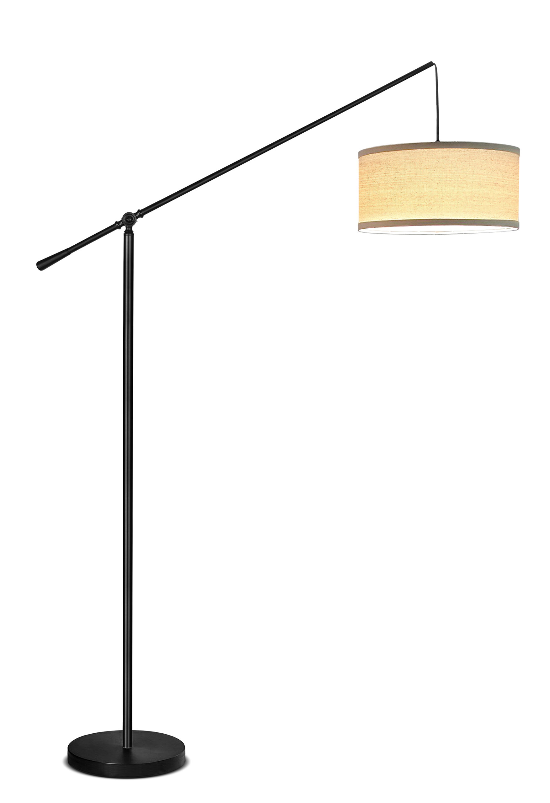 Brightech Hudson - Contemporary Arc Floor Lamp Hangs Over the Couch ...