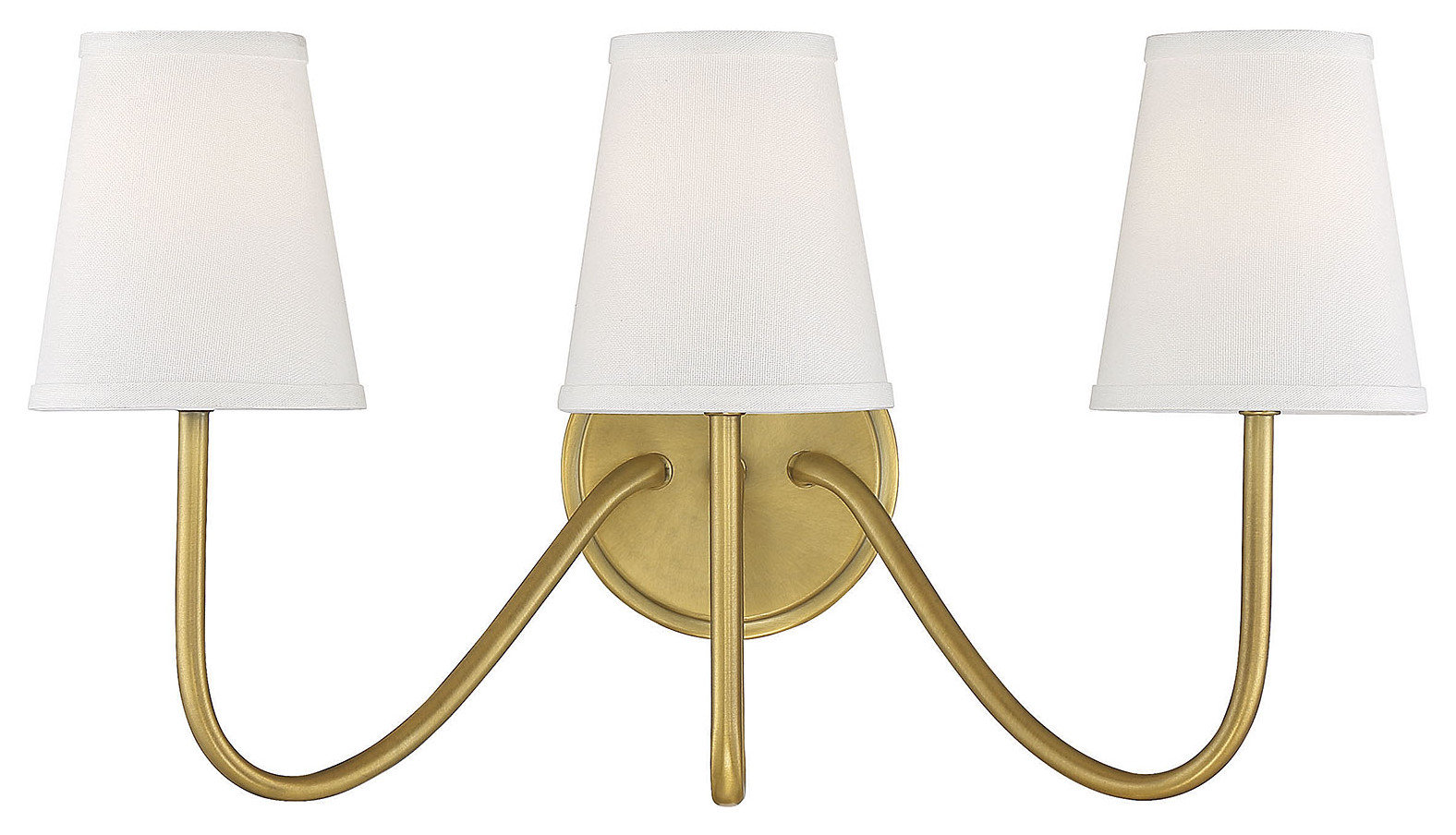 3-Light Wall Sconce in Natural Brass (M90056NB) - Transitional - Wall ...