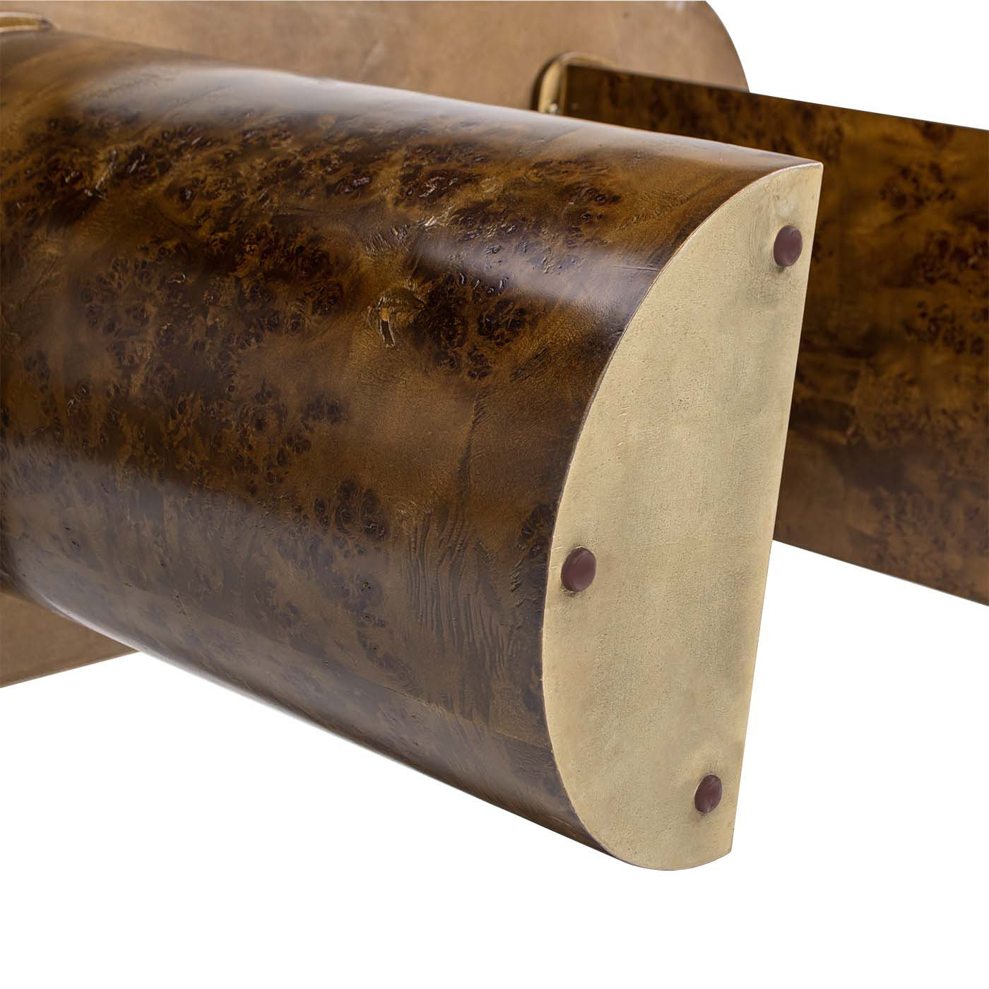 Jesse 55.5" Burl Wood Single Drawer Oval Computer Desk - Rustic - Desks ...