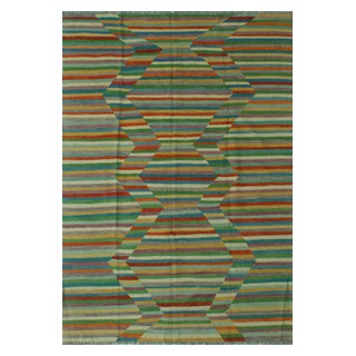 Winchester Kilim Jayden Rust Rug, 6'7 x 9'6 - Contemporary - Area Rugs ...