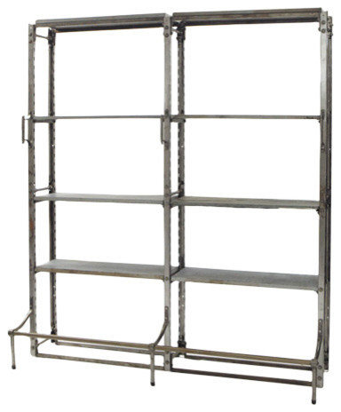 Double Rack Shelving, 82.5" L x24.75" W x94" H With 10 shelves ...