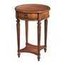 Jules 1-Drawer Round Accent Table - Traditional - Side Tables And End ...