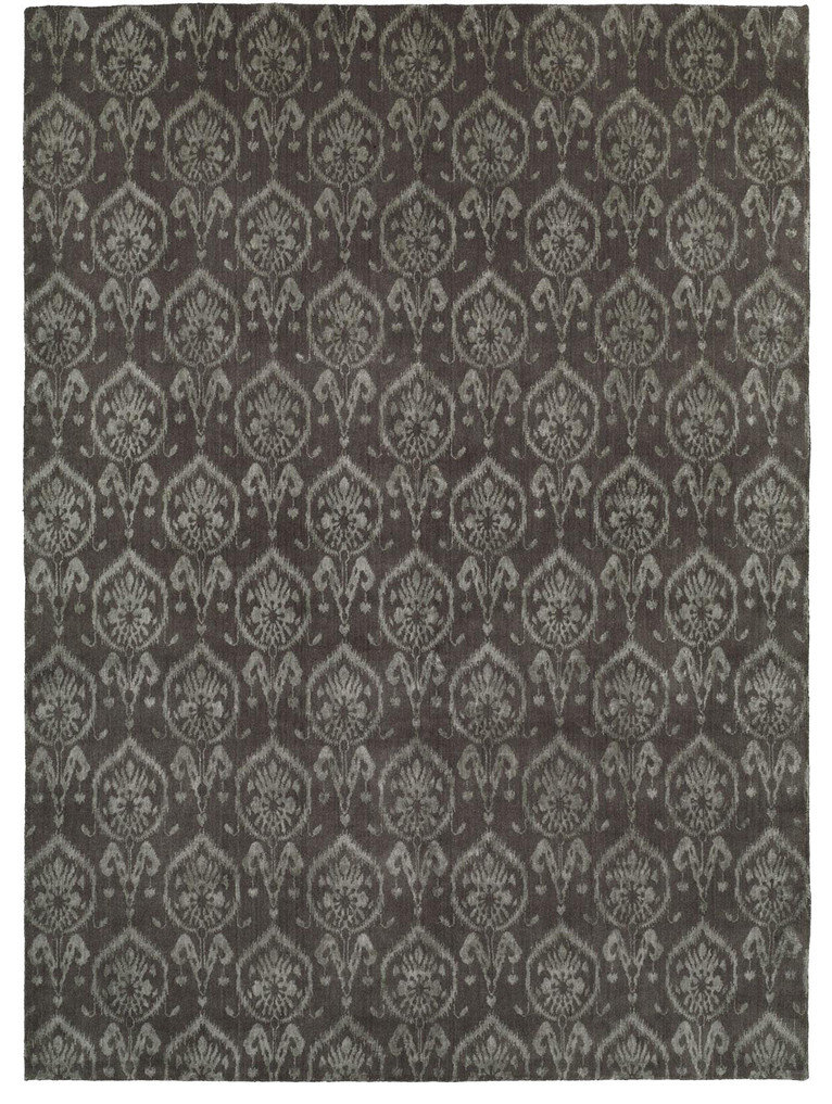 Kalaty Gramercy Area Rug GR-677 Pewter Scrolls Petals, 4' x 6 ...