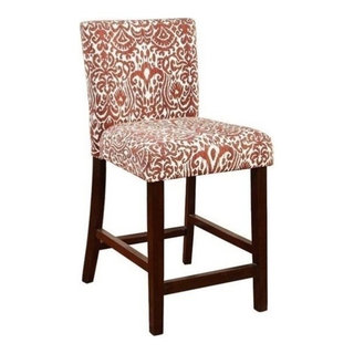 Linon Morocco Stool, Manhattan Stain, Counter Height - Mediterranean ...
