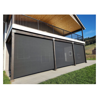 Motorized Retractable Screens for Large Patio - Overhead-Mounted on ...