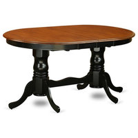 East West Furniture Plainville Wood Butterfly Leaf Dining Table in ...