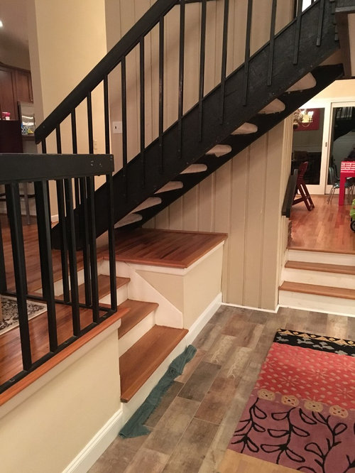 Area under open staircase - what to do with it? | Houzz Forum