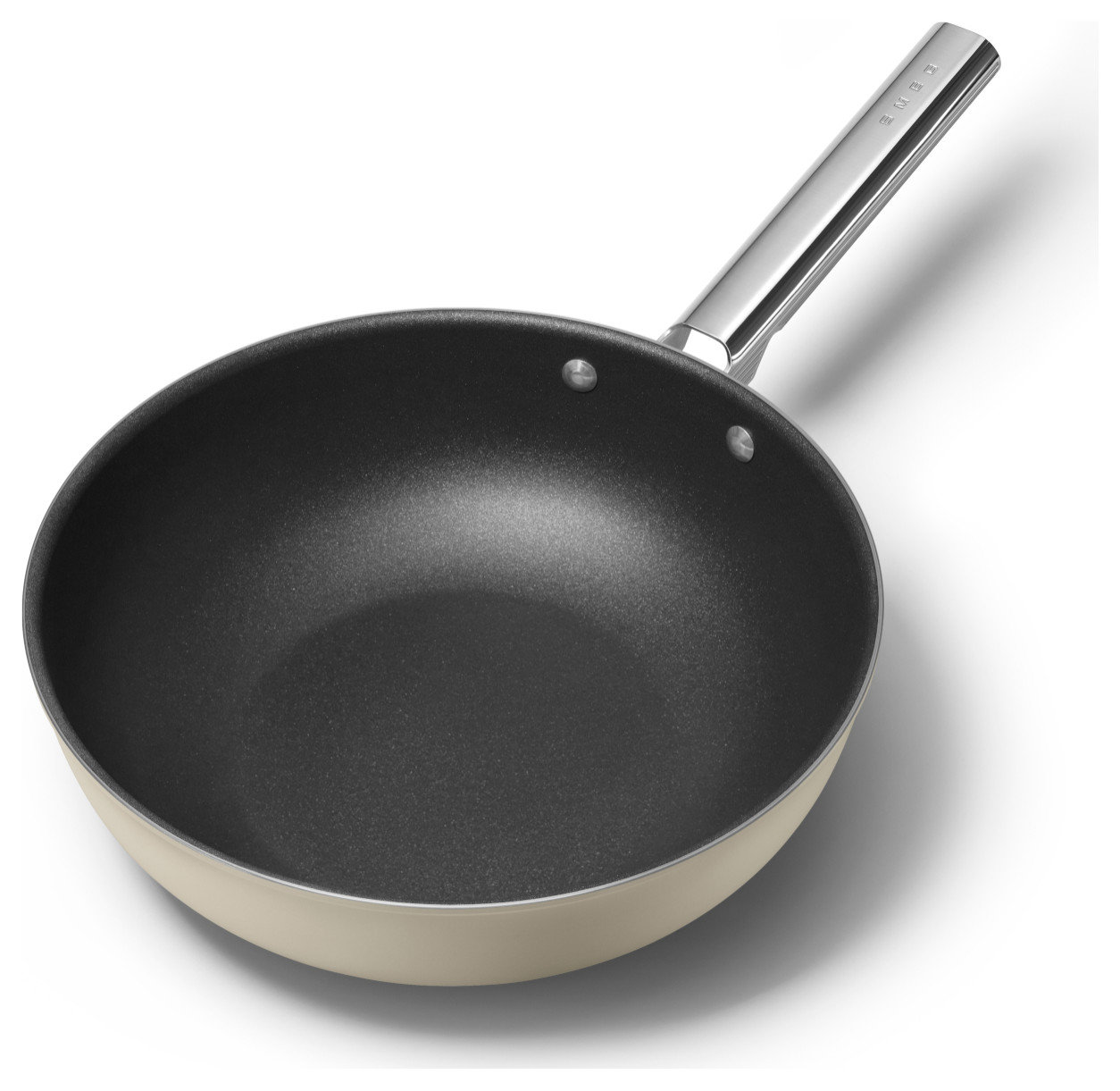 Smeg Cookware Cream 12-Inch Wok - Contemporary - Frying Pans And ...