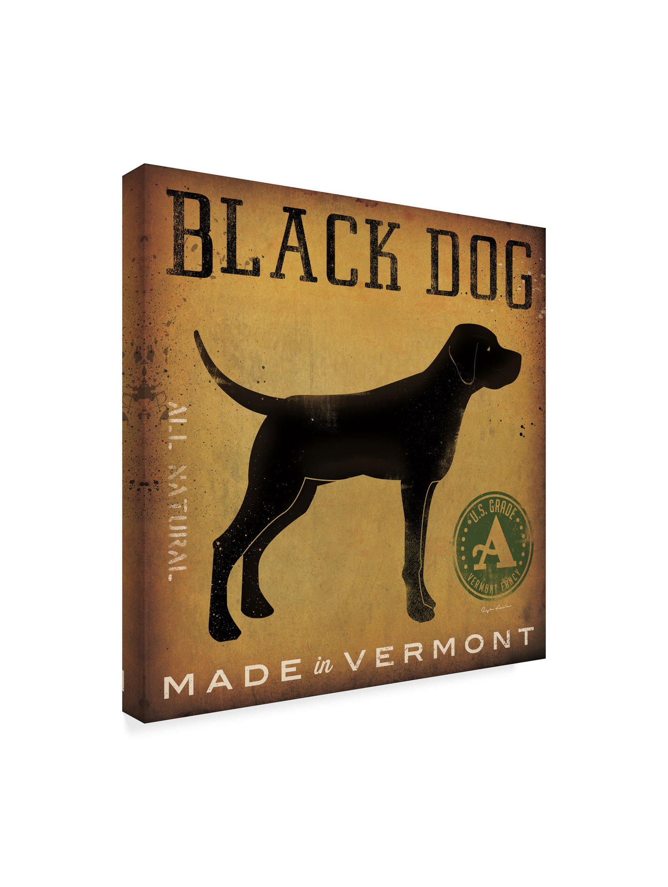 Ryan Fowler 'Black Dog At Show V2' Canvas Art, 35"x35" - Contemporary ...