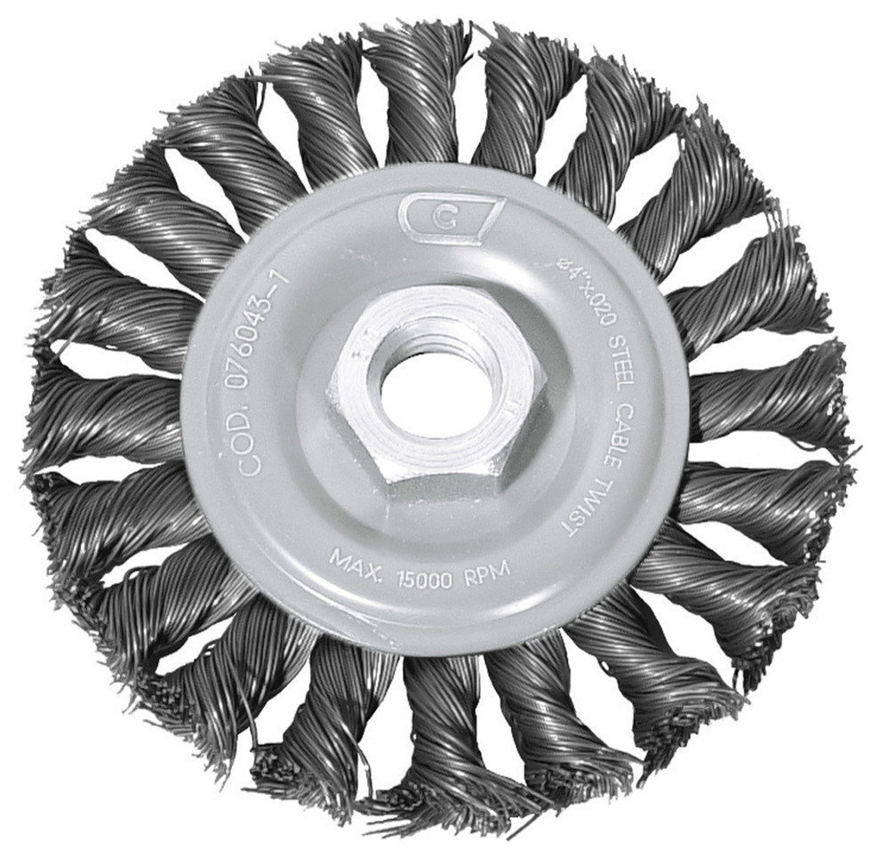 Cable Twist Angle Grinder Wire Wheel Brush, 6" - Industrial - Power ...