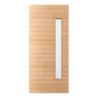 Albany – Multi Horizontal Plank Exterior White Oak Door with Vertical ...
