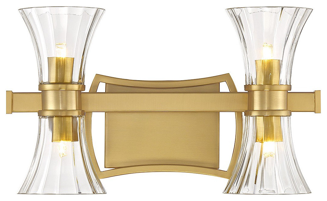 Bennington 4-Light Bathroom Vanity, Warm Brass - Transitional ...